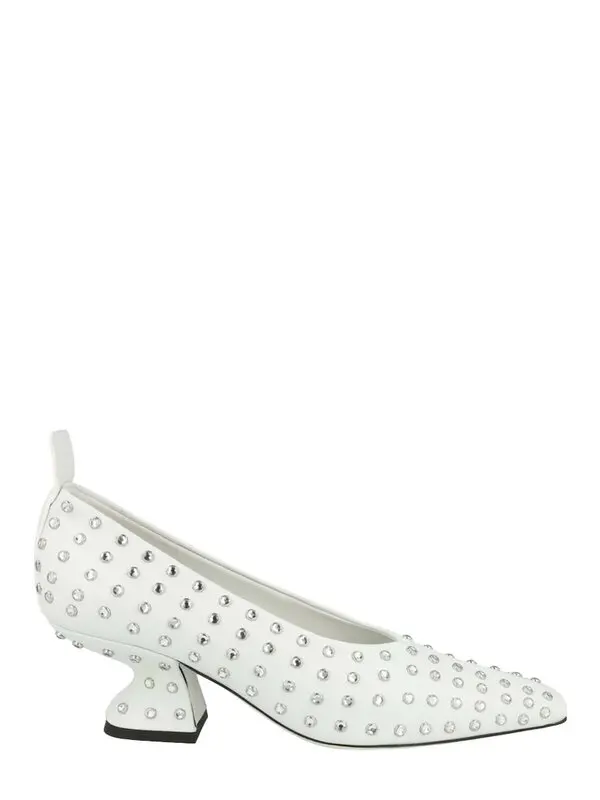 FERRAGAMO Sadr Crystal-embellished Pumps - Light Blue