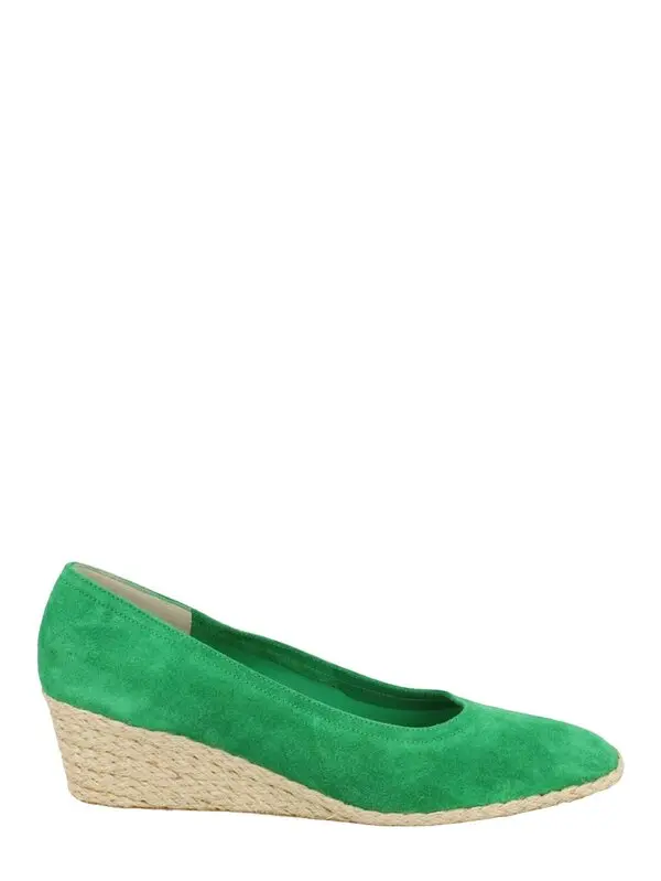 FERRAGAMO Campy Archive Limited Edition 1976 Espadrille Wedges - Olive Green