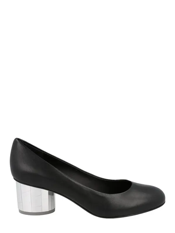 FERRAGAMO Farrah Mirrored Heel Pumps - Black