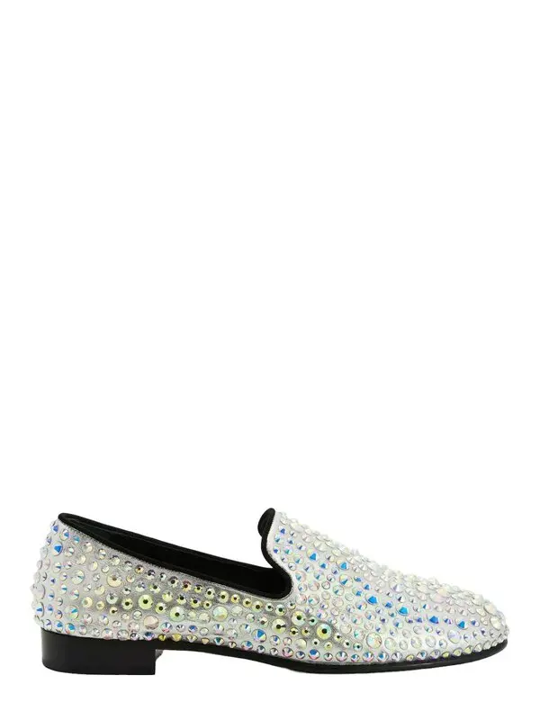 GIUSEPPE ZANOTTI Marvin Crystal-embellished Loafers - Silver