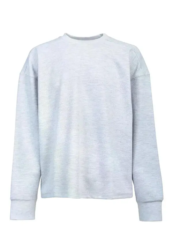 BREATH Waffle-knit Long-sleeved T-shirt - Grey