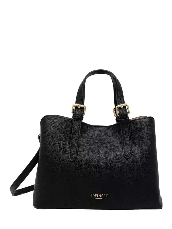 TWINSET Logo-plaque Tote Bag - Black