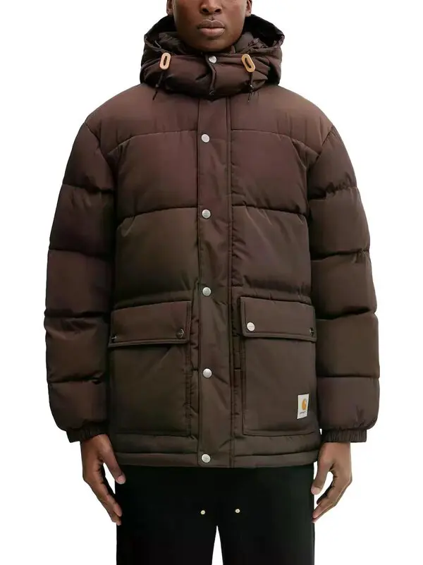 Carhartt Work In Progress Button Hooded Jacket - Brown