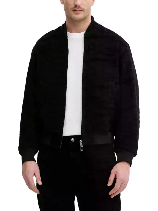 Armani Exchange Textured Bomber Jacket - Black