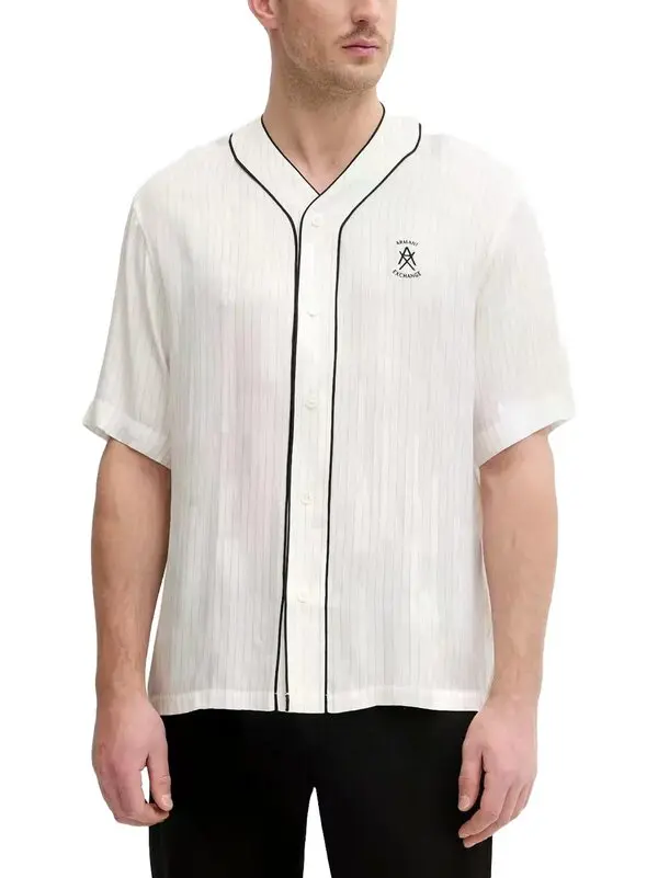 Armani Exchange Pinstripe Shirt - Neutrals