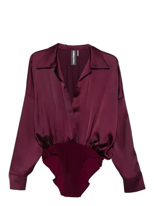 Norma Kamali Collared Wrap Shirt - Purple