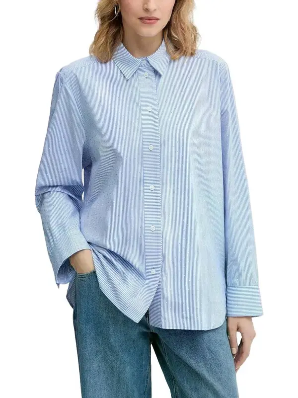 Munthe Striped Pattern Shirt - Blue