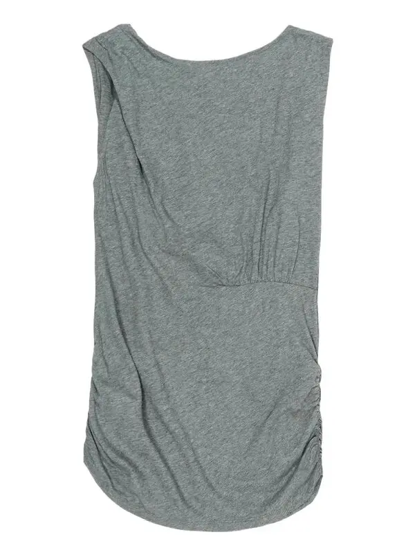 Bimba Y Lola Ruched Backless Tank Top - Grey