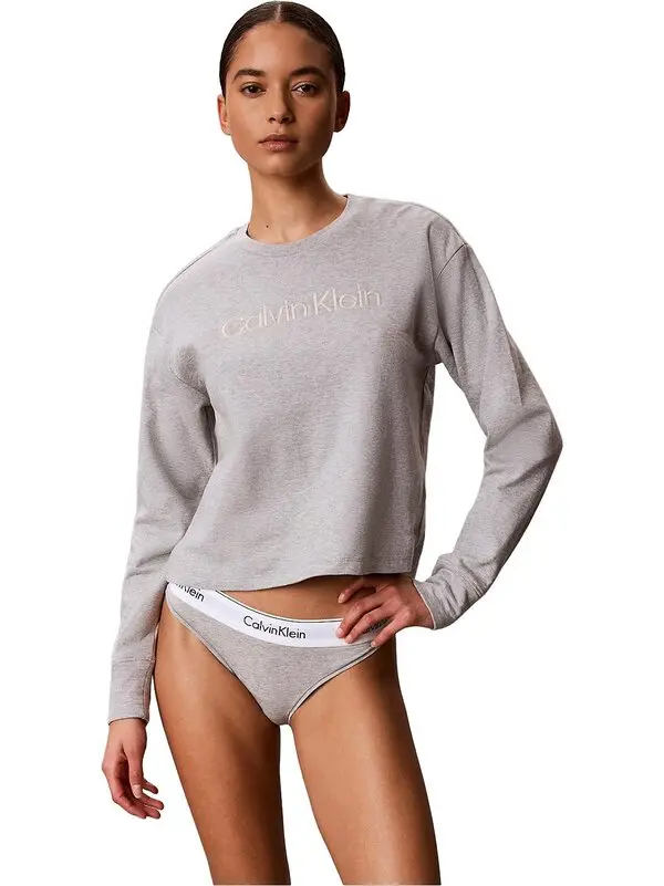 Calvin Klein Modern Terry Relaxed Sweatshirt - Grey Heather