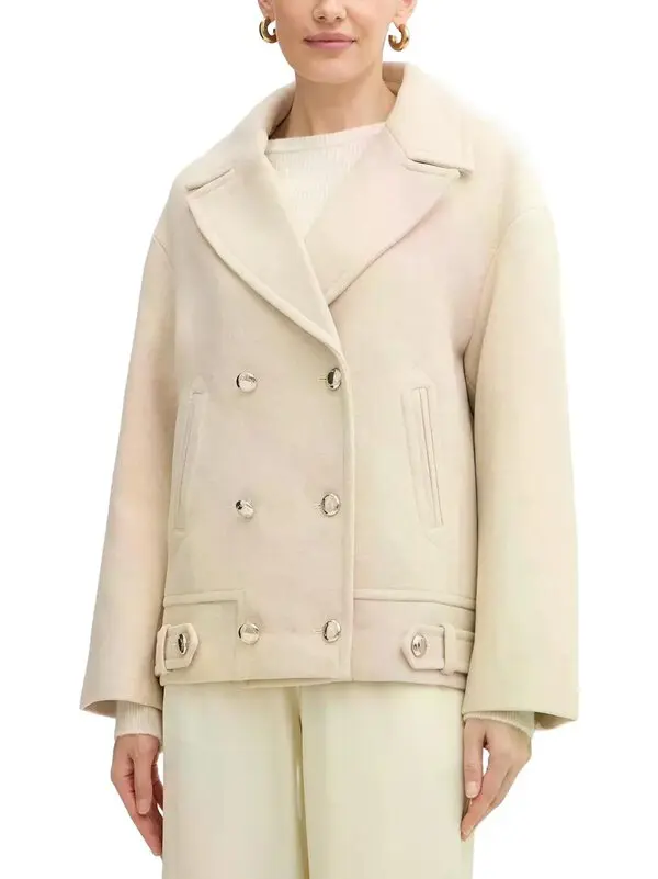 MORGAN Double-breasted Coat - Neutrals