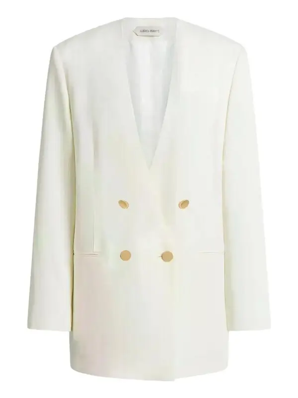 Alberta Ferretti Double-breasted Blazer - White
