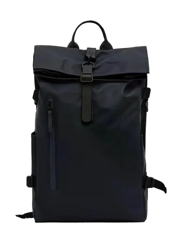 Rains Large Rolltop Buckled Backpack - Blue