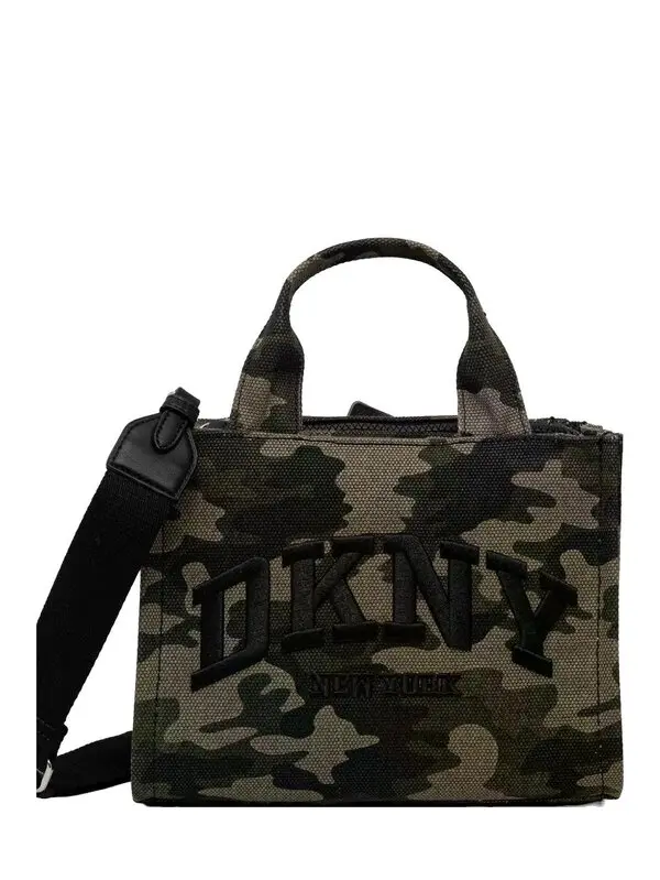 Dkny Logo-patch Tote Bag - Green