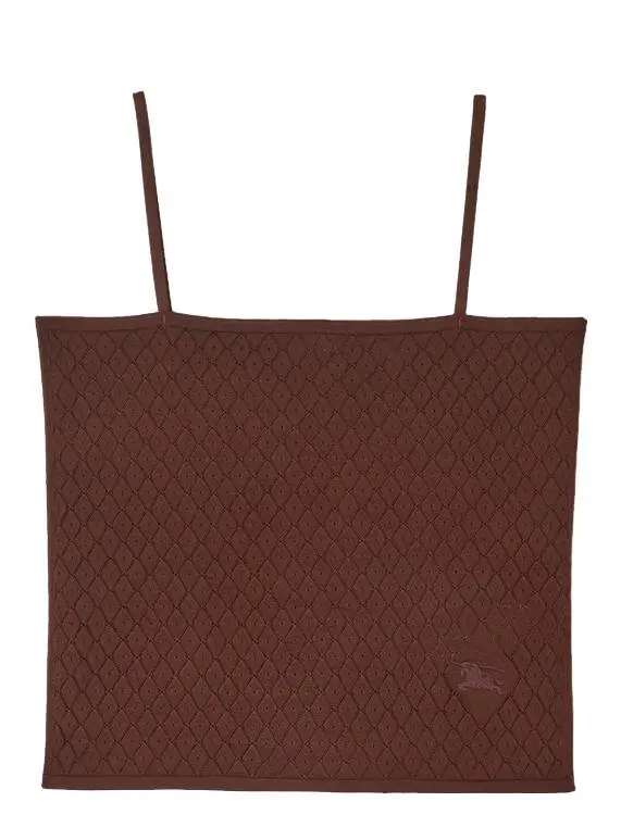 Burberry Silk Blend Camisole - Chocolate Brown