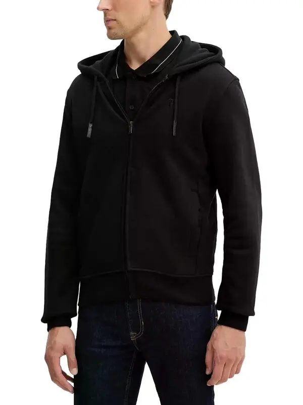 TRUSSARDI Zip-up Hoodie - Black