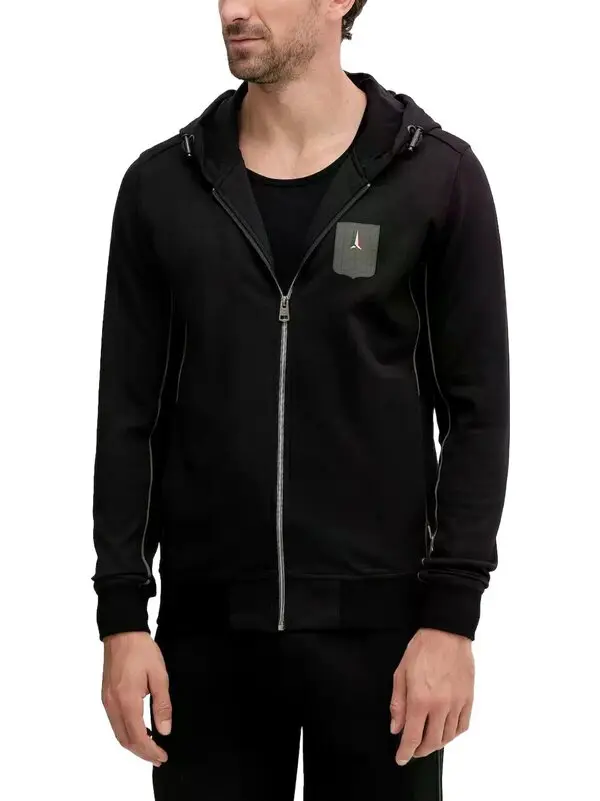 AERONAUTICA MILITARE Logo Patch Zip-up Hoodie - Black