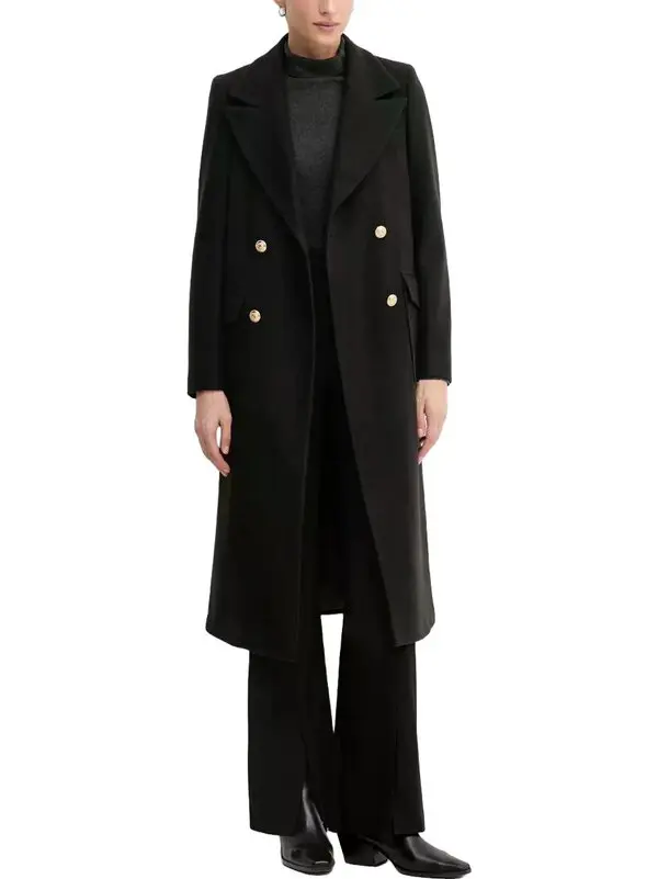 GAUDI Button-up Double-breasted Coat - Black