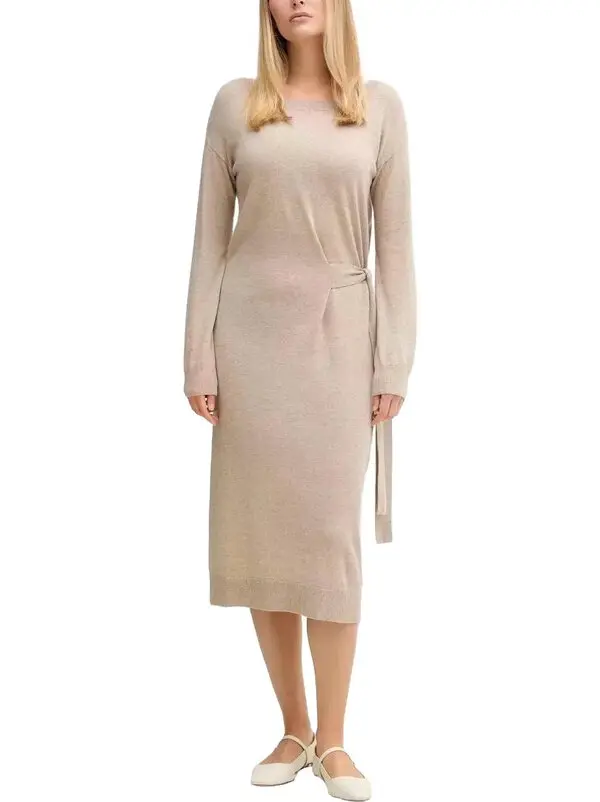GAUDI Tie-waist Midi Dress - Neutrals