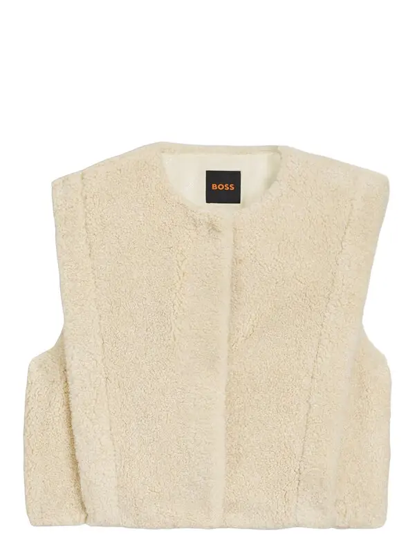 BOSS Plush Teddy Gilet - Light Beige