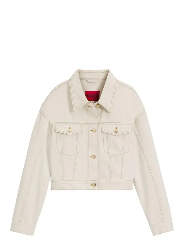 Hugo Relaxed-fit Denim Jacket - White