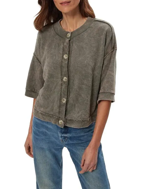Michael Stars Wide Sleeve Button-front Cardigan - Dark Caper