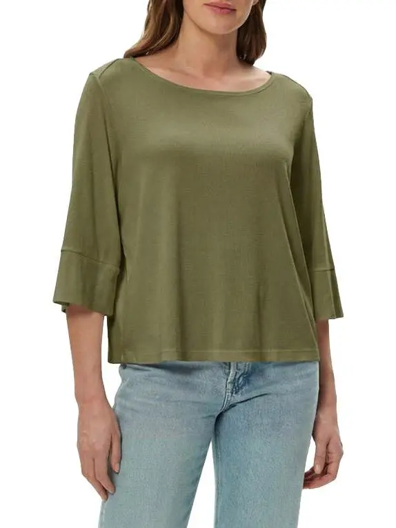 Michael Stars Rosalynn Boat Neck Knit Top - Caper