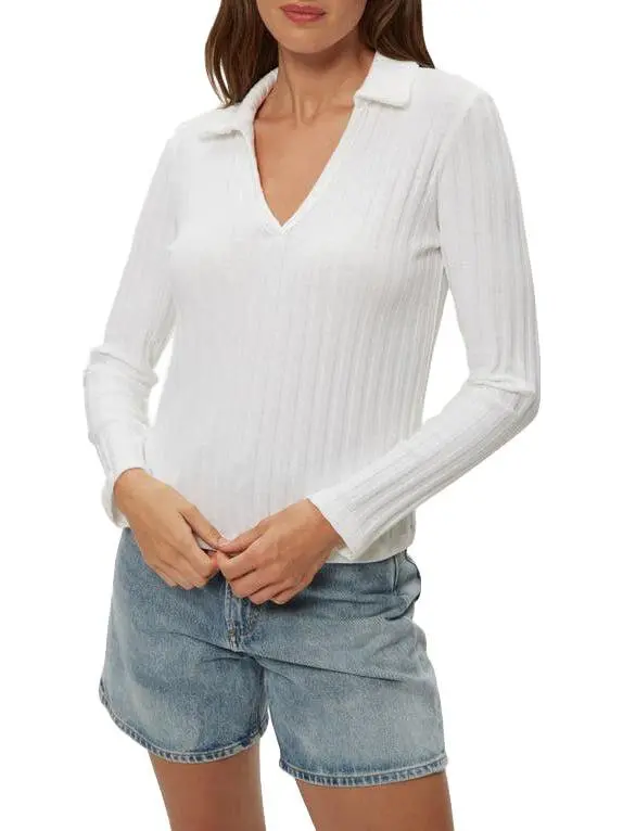 Michael Stars Liyah Long Sleeve Top - White