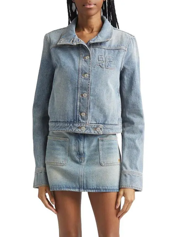 COURREGES Reedition Denim Jacket - Denim Bleu Delave