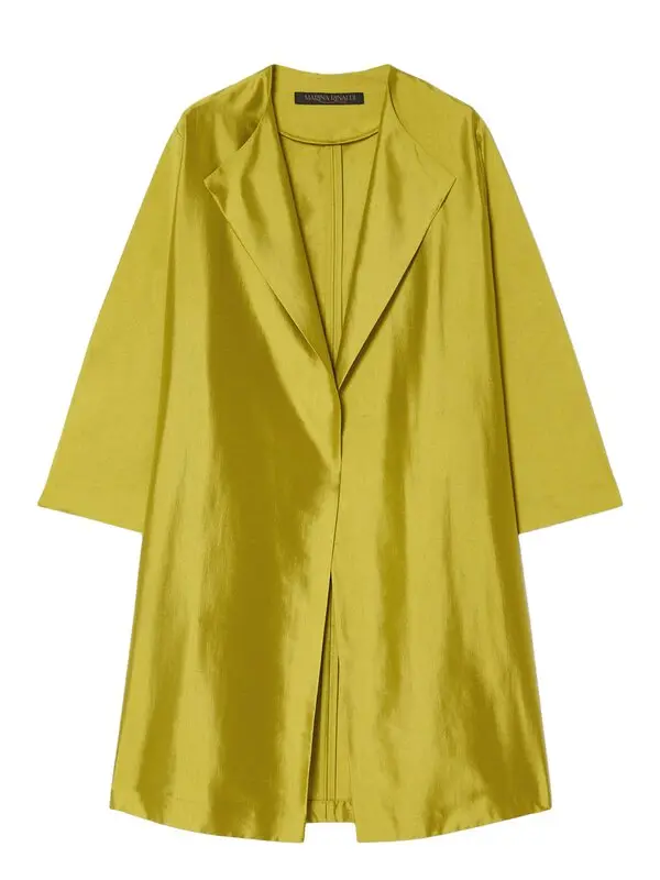 Marina Rinaldi Silk Overcoat - Green