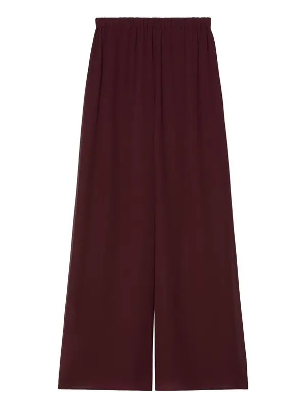 Marina Rinaldi Georgette Wide-leg Trousers - Purple
