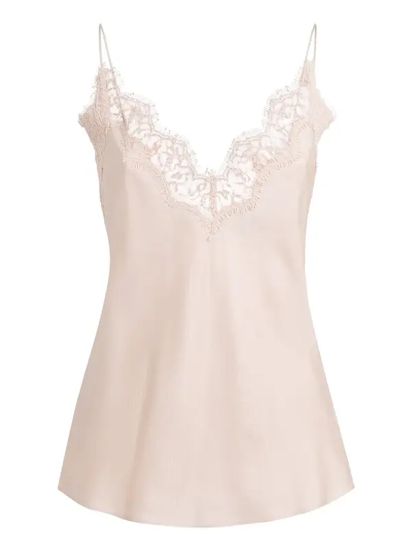 RÓHE Silk Lace Cami Top - Rose Gold