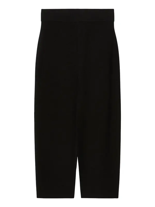 Marina Rinaldi Knitted Straight Trousers - Black