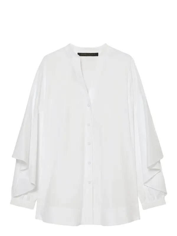 Marina Rinaldi Cotton Button-down Shirt - White