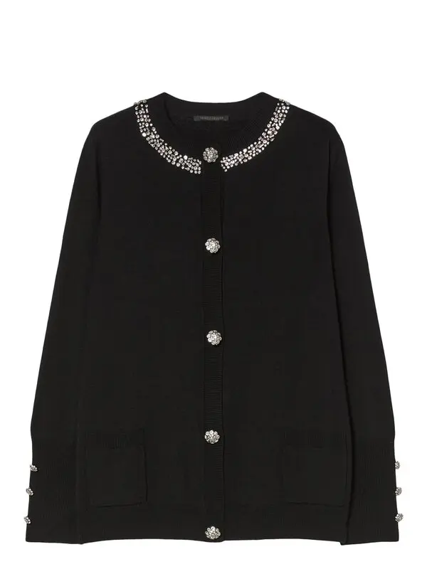 Marina Rinaldi Embellished Cardigan - Black