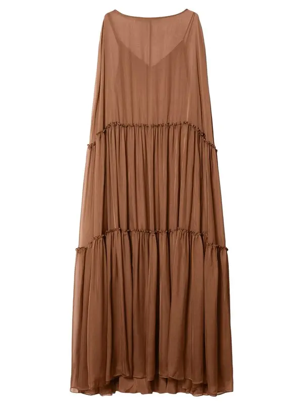 Marina Rinaldi Silk Maxi Dress - Beige