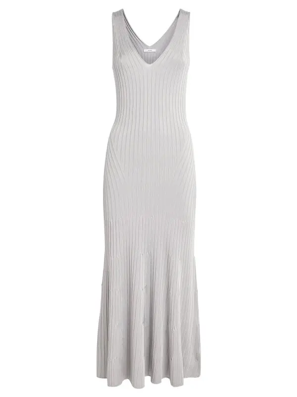 Adam Lippes Rib-knit Midi Dress - Silver