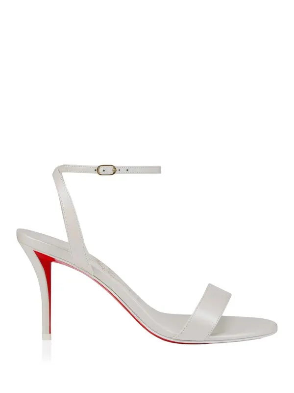CHRISTIAN LOUBOUTIN Miss Z 80 Leather Sandals - White