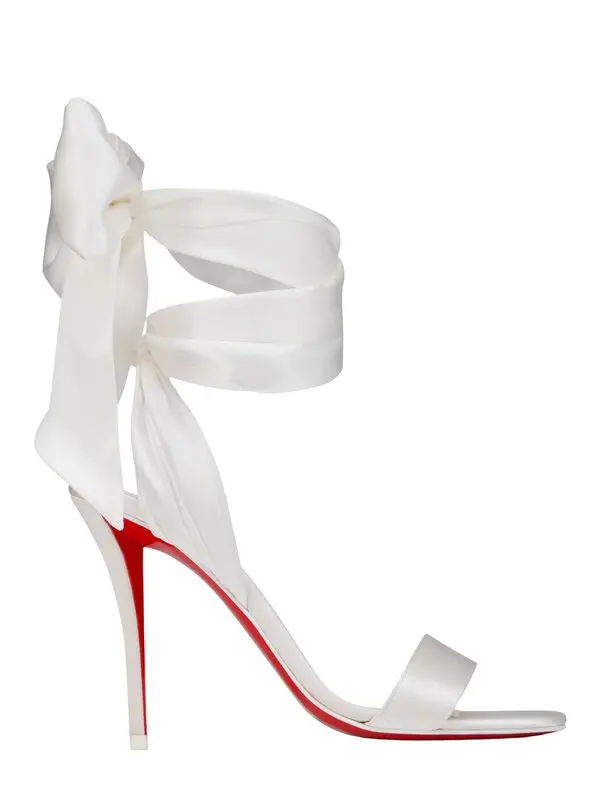 CHRISTIAN LOUBOUTIN Miss Z Sandale Du Désert 100 Silk Sandals - White