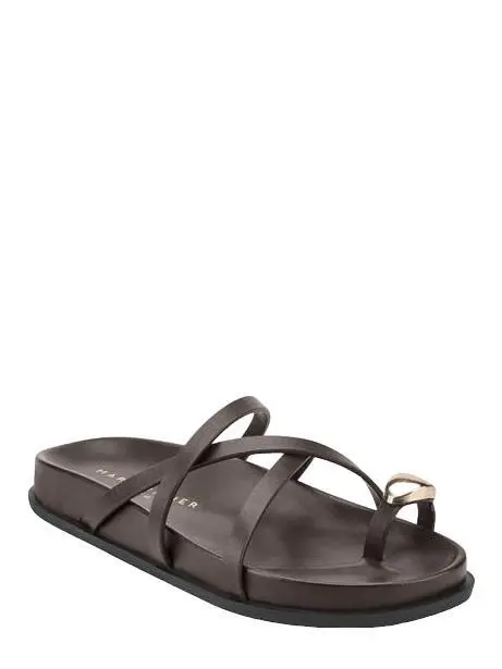 Marc Fisher Braidey Slide Sandal - Dark Brown