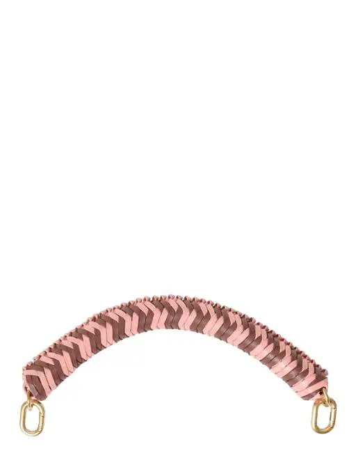 Clare V. Braided Leather Top Handle - Rose Clay/mulberry