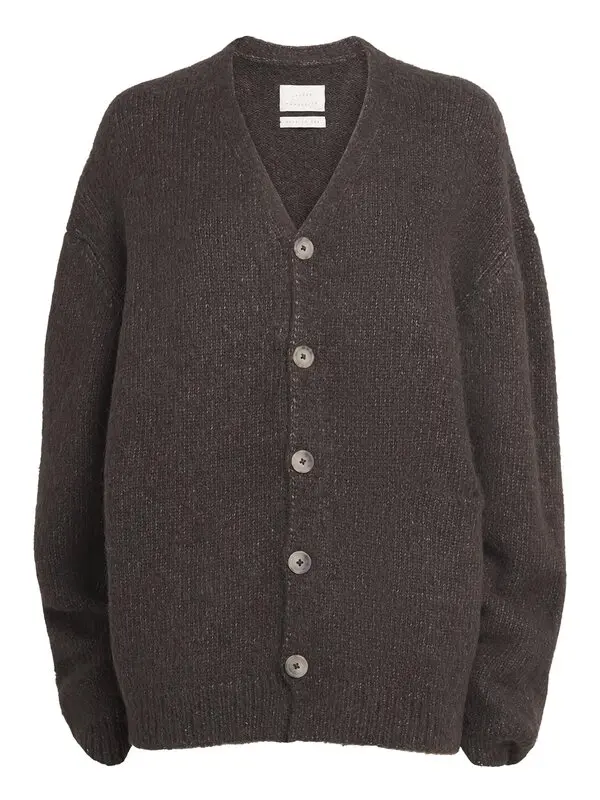 LAUREN MANOOGIAN Alpaca-pima Cotton-merino Wool Loft Cardigan - Grey