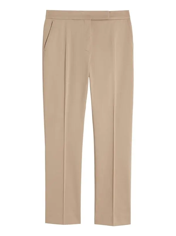 Max Mara Cotton Tailored Straight Trousers - Green