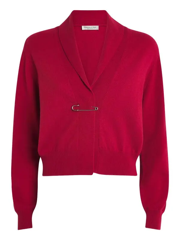 Johnstons Of Elgin Cashmere Crathie Cardigan - Red