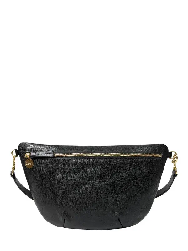 Clare V. Grande Petit Caviar Leather Belt Bag - Black