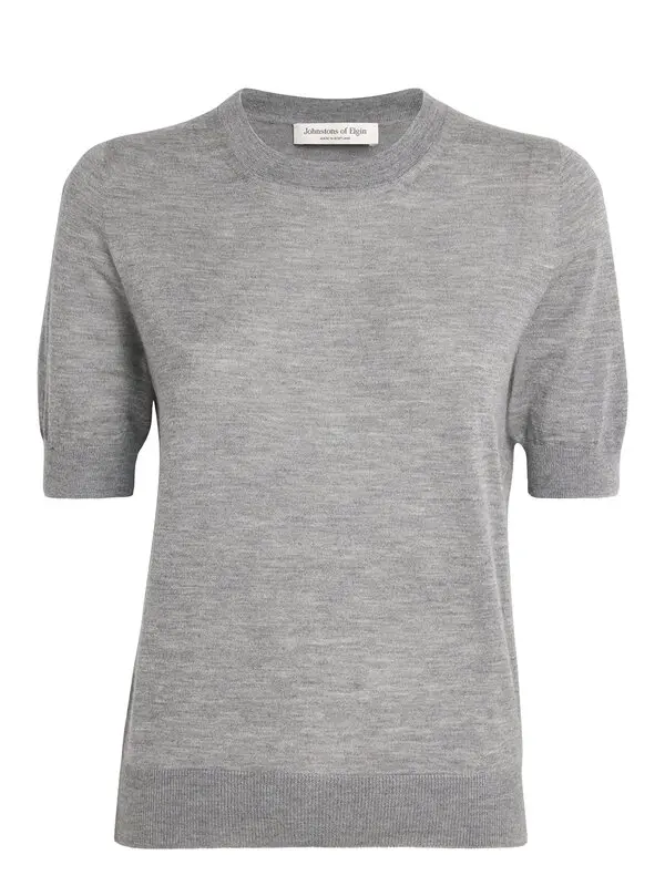 Johnstons Of Elgin Cashmere Honor T-shirt - Grey