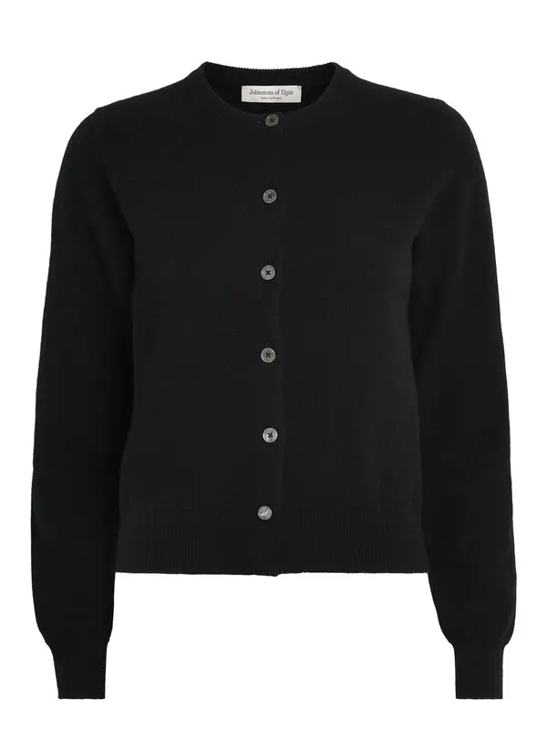 Johnstons Of Elgin Cashmere Iris Cardigan - Black