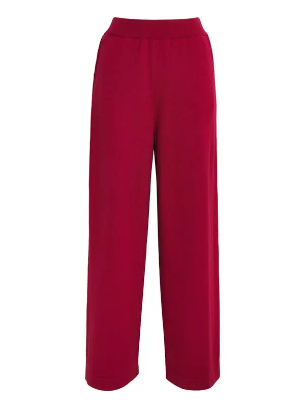 Johnstons Of Elgin Cashmere-blend Coll Trousers - Red