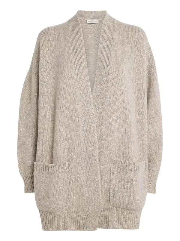 Johnstons Of Elgin Cashmere-cotton Bay Cardigan - Brown