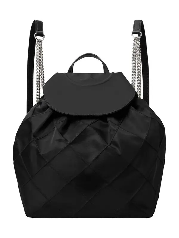 Tory Burch Fleming Nylon Backpack - Black