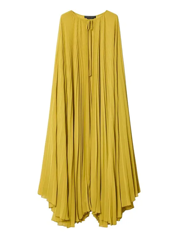 Marina Rinaldi Georgette Plissé Cape - Green